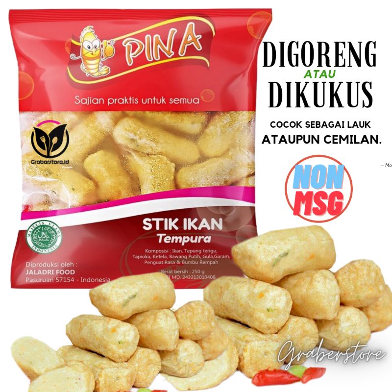 Jual Stik Ikan Tempura 250gr Pina Fish Stick Tenpura Frozen Food ...