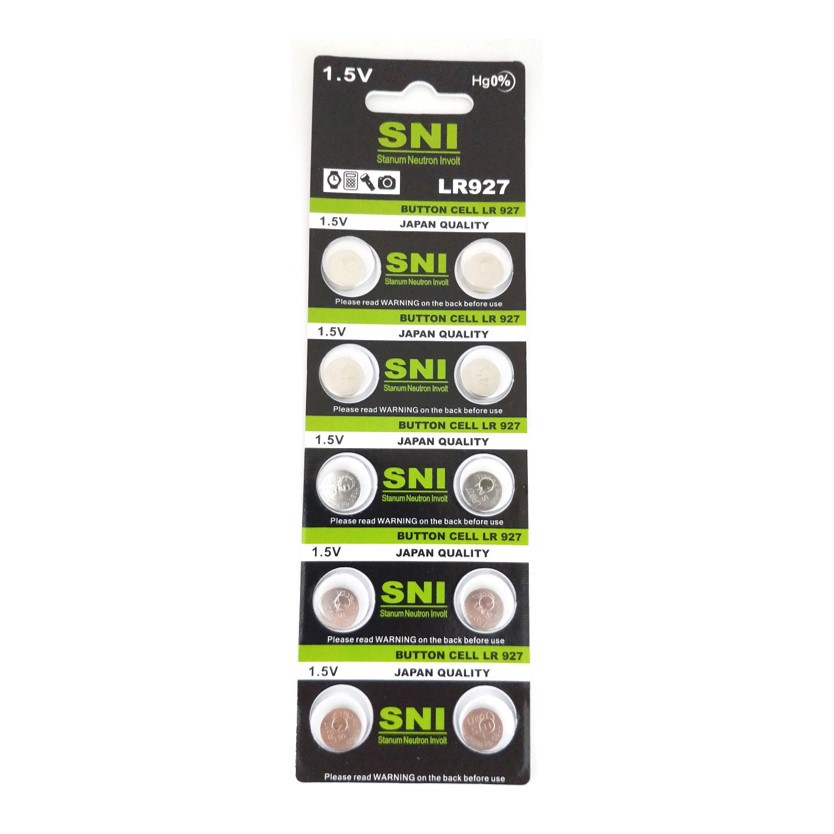 Jual Baterai SNI LR927 Original Battery SR927 395 399 AG7 10pcs ...