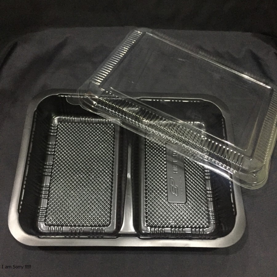 Jual Kotak Makan Bento / Box Bento Hitam S2 LC (Isi 50pcs) | Shopee ...