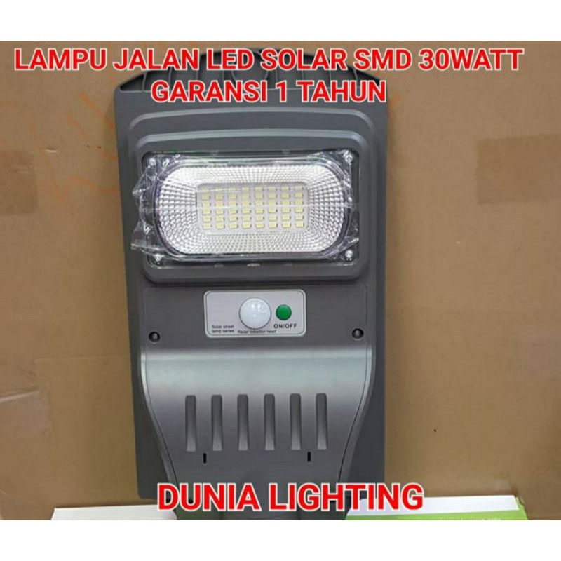 Jual LAMPU JALAN SOLAR CELL LED 30W PJU TENAGA SURYA 30WATT 30 WATT | Shopee Indonesia