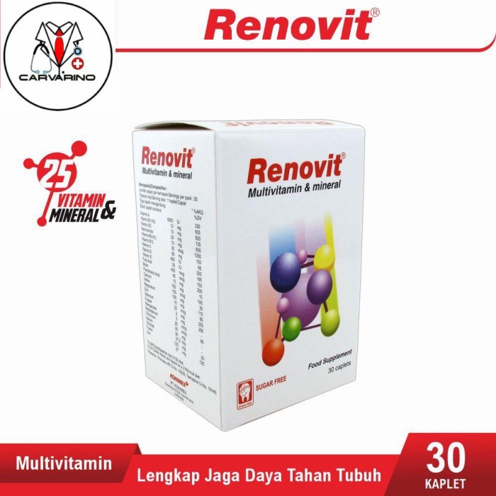 Jual Renovit multivitamin lengkap plus ZINC | Shopee Indonesia