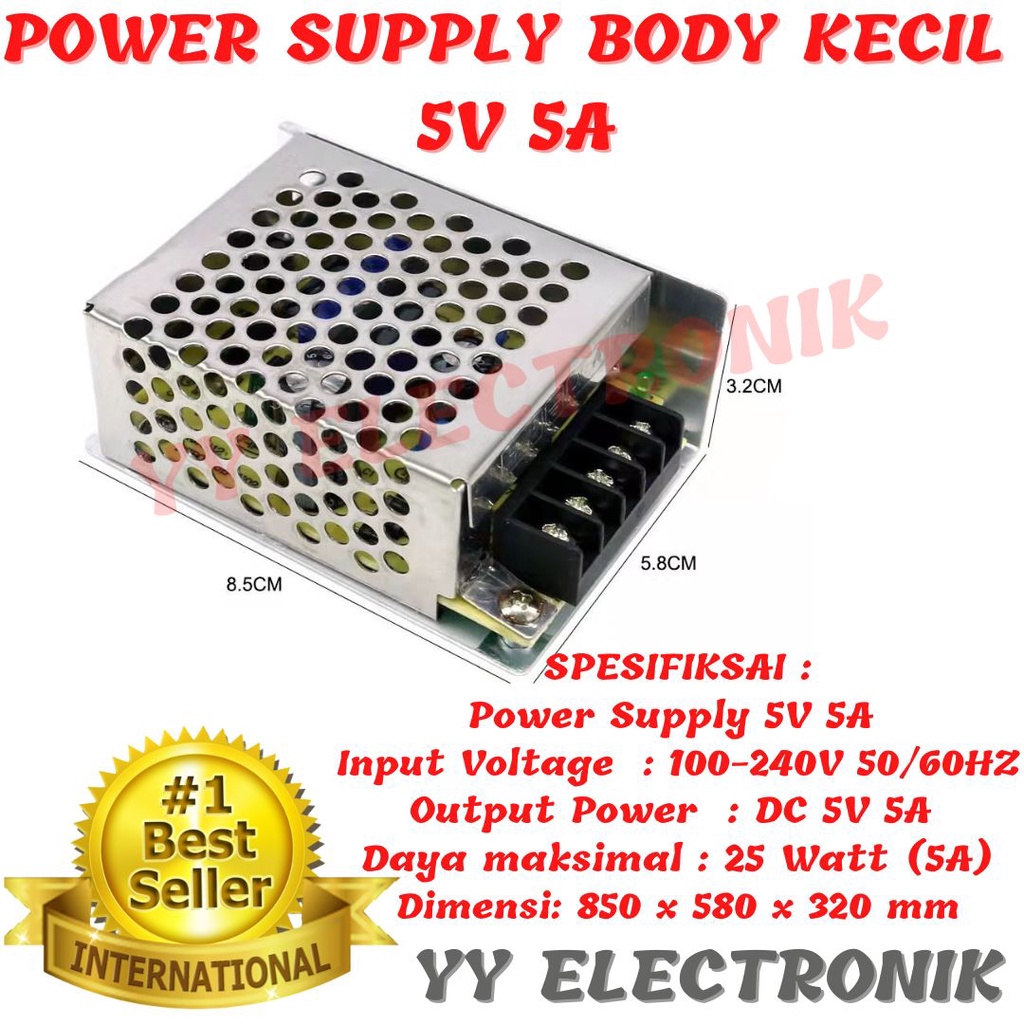 Jual POWER SUPPLY PSU 5V WITCHING BODY KECIL 5A 10A | Shopee Indonesia