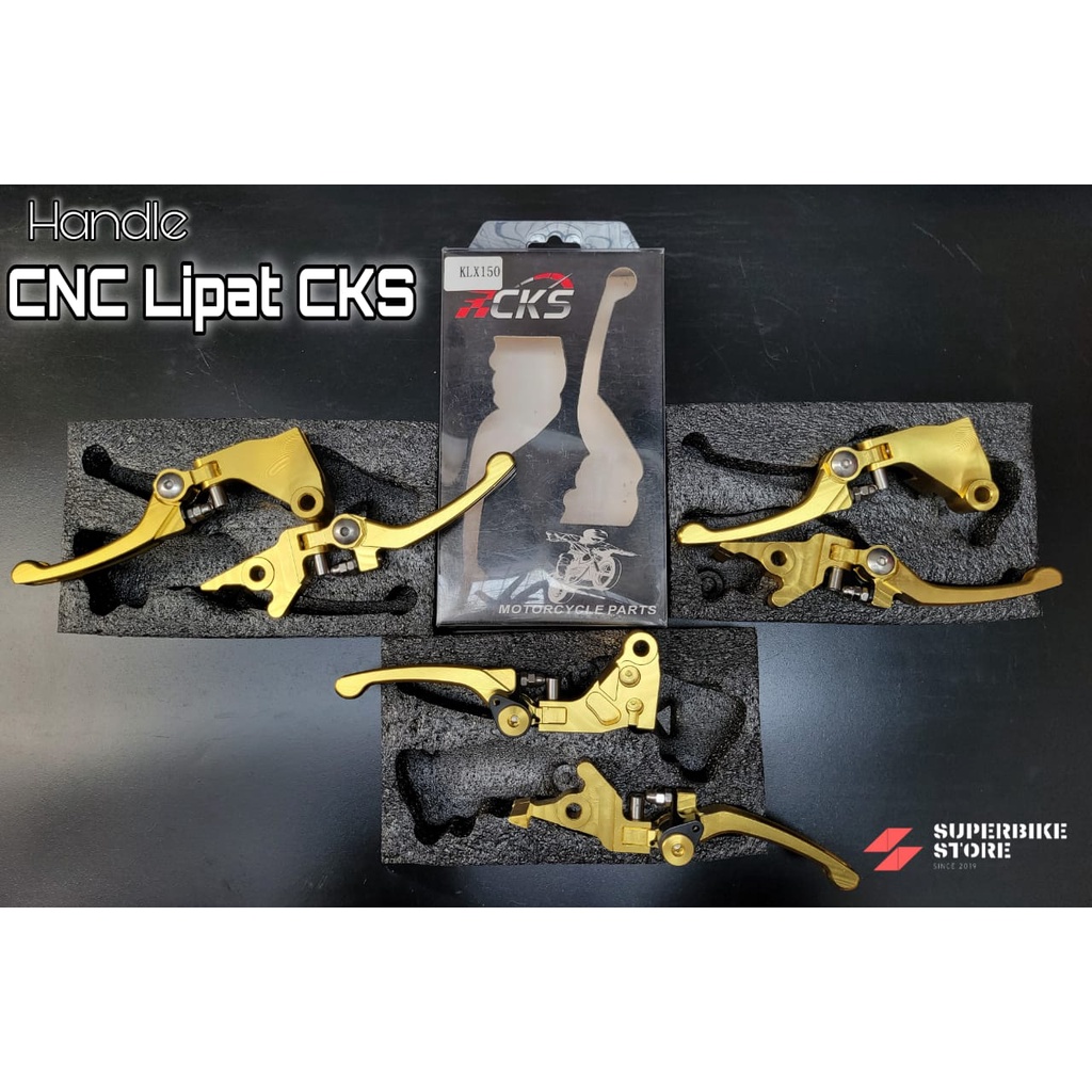 Jual KLX150 HANDLE REM CNC LIPAT CKS WARNA GOLD | Shopee Indonesia