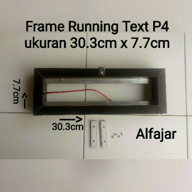 Jual Frame Running Text 1 panel P4.75 F3 ukuran 30.3cm x 7.7cm modul P4 ...