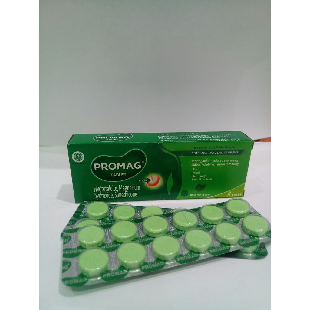 Jual Promag Obat Kunyah Tablet, Strip isi 10 tablet [HERBAL SURYA ...