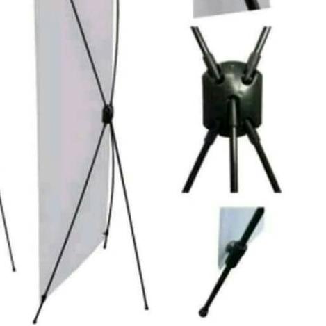 Jual STAND STANDING RANGKA SPANDUK X BANNER BENNER BESI HITAM 60X160 CM ...