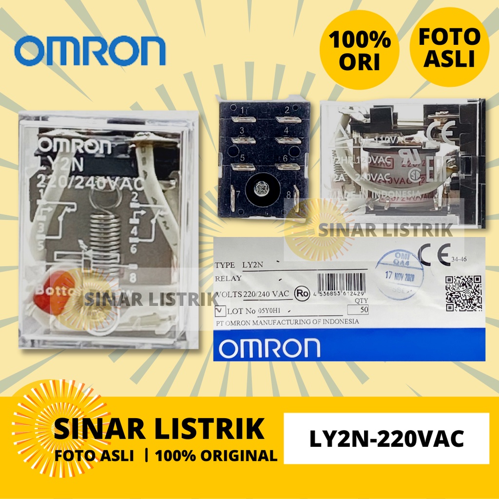 Jual OMRON RELAY LY2N-220VAC LY2N 220VAC 8PIN | Shopee Indonesia