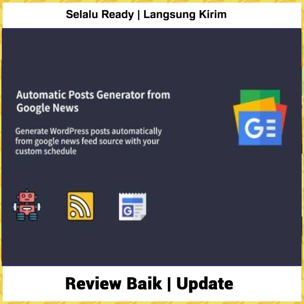 Jual Auto Google News Plugin – WordPress Google News Posts Generator Plugin | Shopee Indonesia
