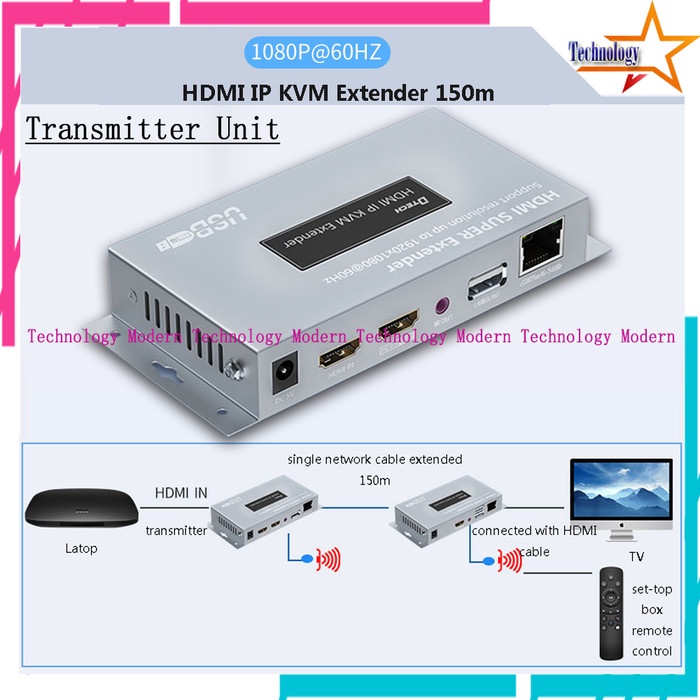 Jual HDMI IP POE KVM Extender Via LAN with IR (Sender Unit) | Shopee Indonesia