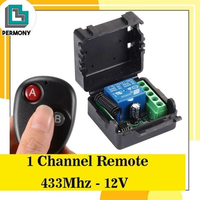 Jual 433MHZ 12V WIRELESS RF TRANSMITTER REMOTE CONTROL SWITCH RELAY 433 ...