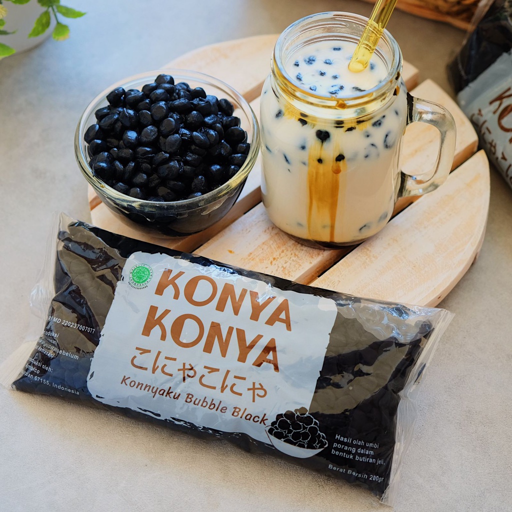 Jual Konnyaku Boba Charcoal / Bubble Charcoal Shirataki Konyaku - 200 gram | Shopee Indonesia
