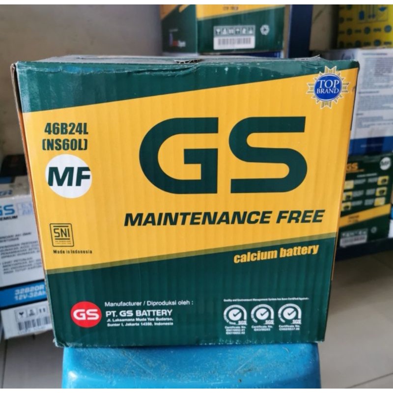 Jual AKI BATERAI KERING GS ASTRA MF NS60L/46B24L MOBIL GRAND LIVINA SIGRA AGYA | Shopee Indonesia