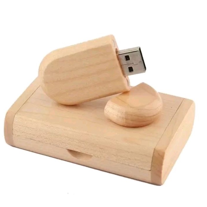 Jual Flashdisk USB kayu oval Non box realkapasitas | Shopee Indonesia