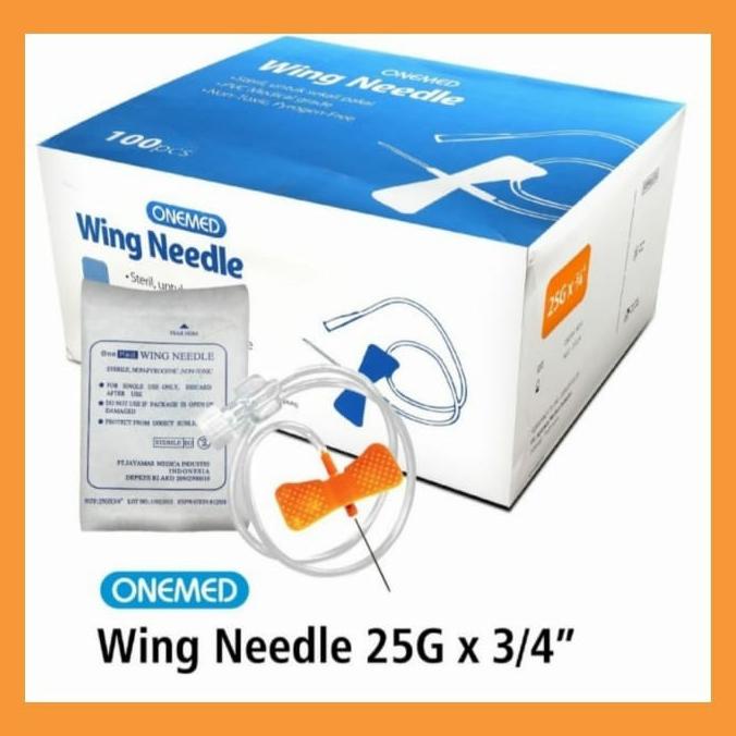 Jual Wing Needle 27G OneMed Box isi 100 pcs | Shopee Indonesia