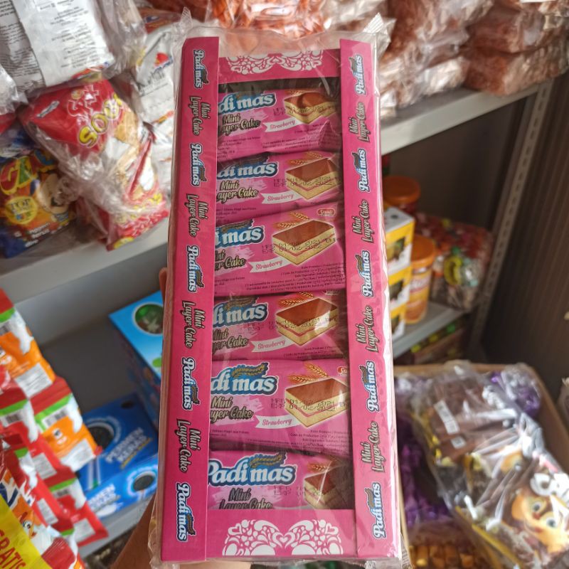 Jual Padi Mas Mini Layer Cake Strawberry Isi 24 Pcs | Shopee Indonesia