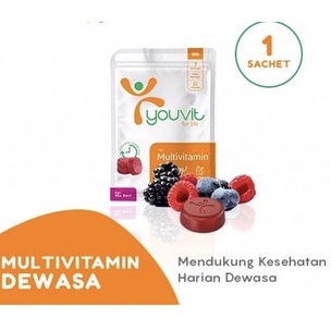 Jual Youvit Multivitamin 1 Pouch Vit. C, D, Zink & Superberries(Putih) | Shopee Indonesia