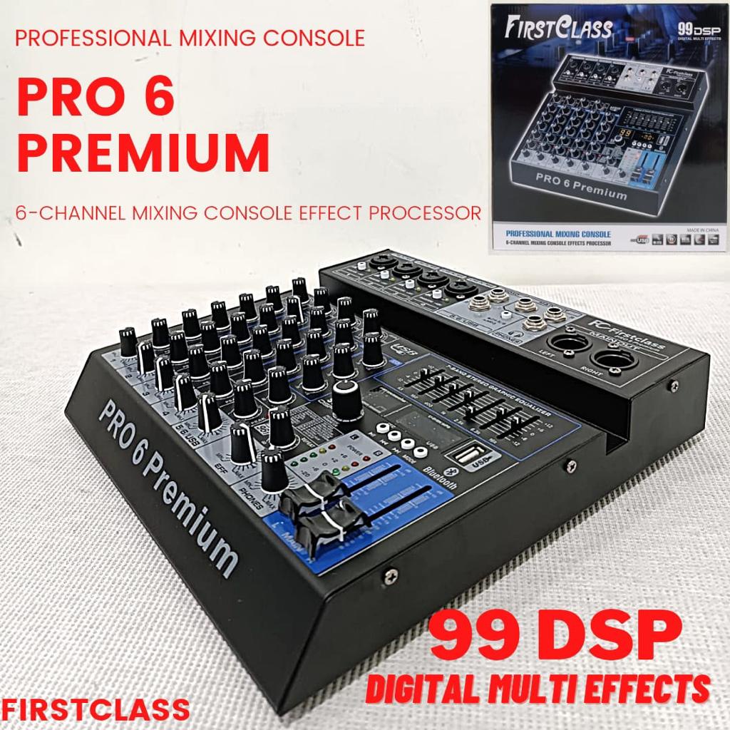 Jual Mixer Firstclass PRO 6 Premium READY STOCK | Mixing Console 6CH 6 ...