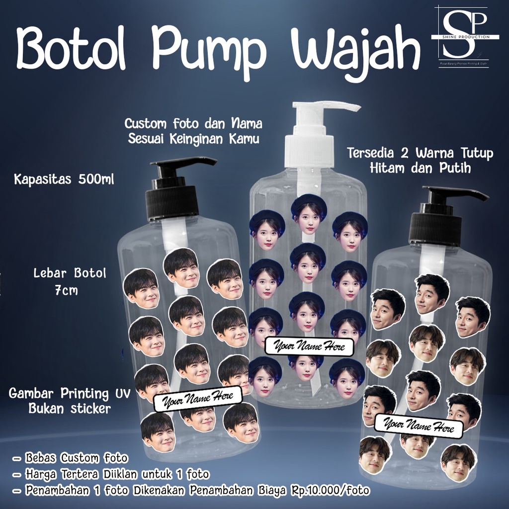Jual Botol Sabun Pump Custom Muka dan Nama | Shopee Indonesia