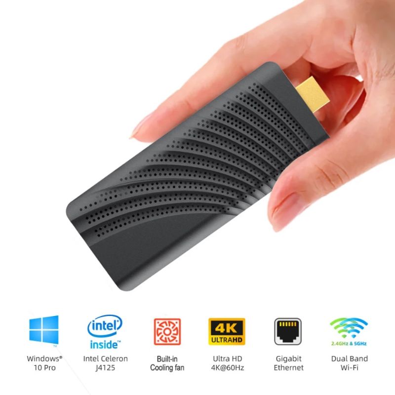 Jual Mini PC Stick T6 Pro 6/128GB Intel Quadcore Gemini Lake J4125 4K ...
