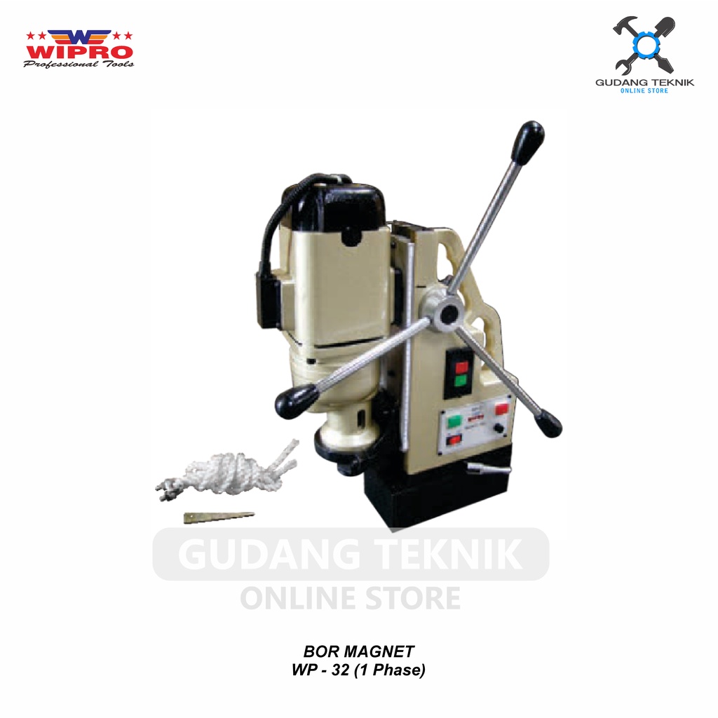 Jual Mesin Bor Magnet WIPRO WP-32 / Bor Magnet 32mm 1phase WIPRO WP32 ...