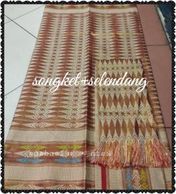 Jual Songket + selendang paket 2 in 1 - Kain songket Thailand - bahan ...