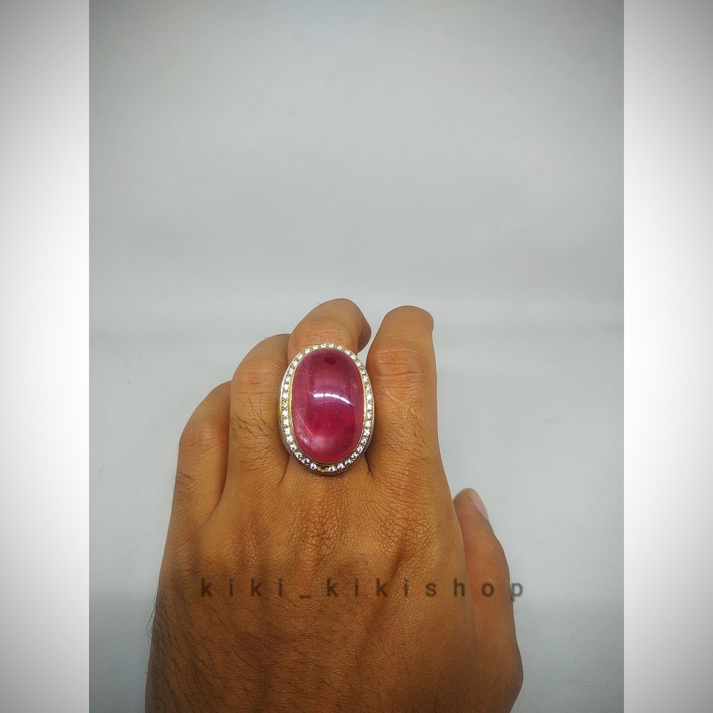 Jual Batu Permata Natural Ruby star corundum ciamikk | Shopee Indonesia