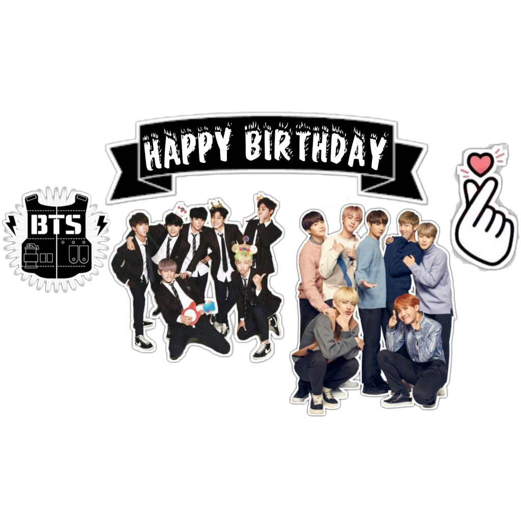 Jual TOPPER CAKE ULANG TAHUN / HIASAN KUE BTS | Shopee Indonesia