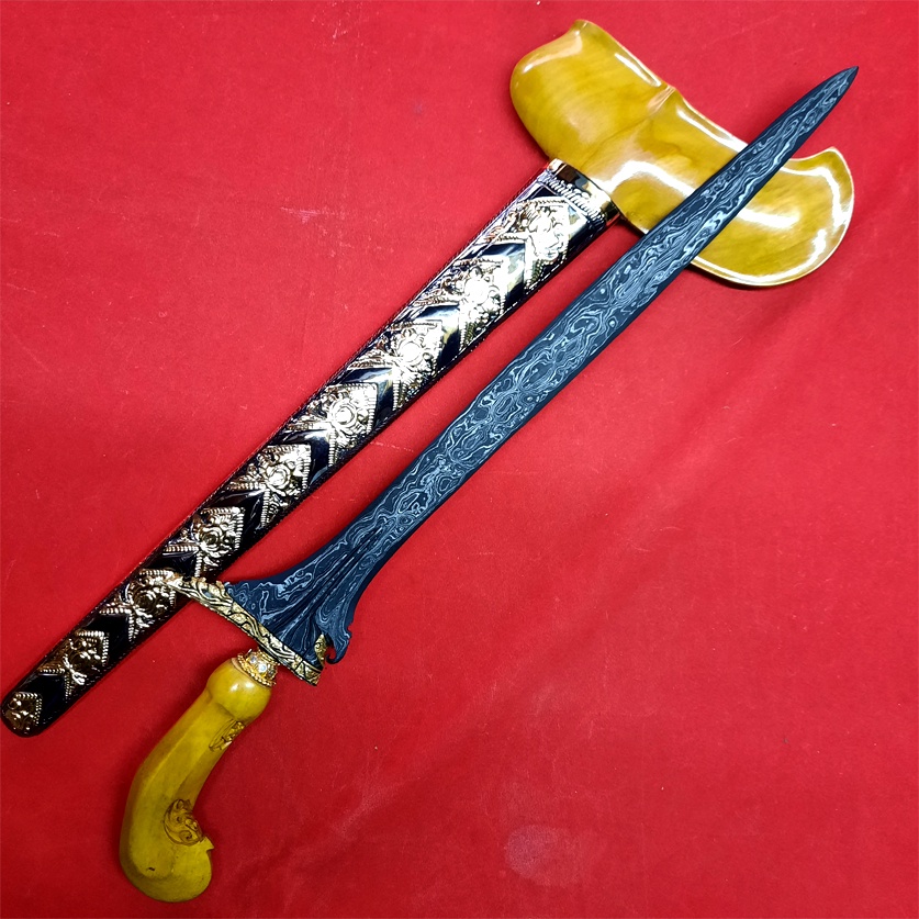 Jual Keris Sinom Robyong Kinatah Besi Pulen Pamor Pendaringan Kebak ...