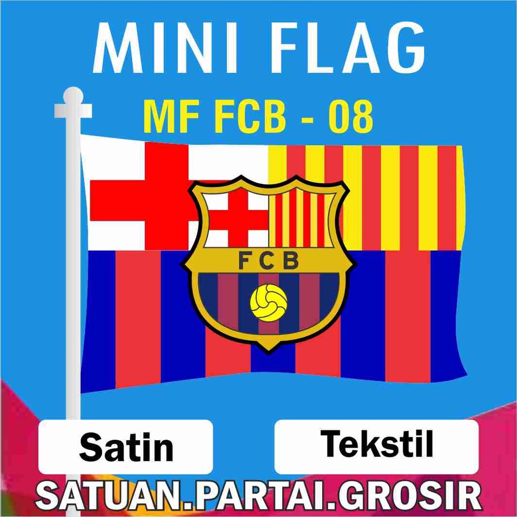 Jual MINI FLAG FC BARCELONA / CETAK BENDERA MINI CUSTOM PRINTING ...