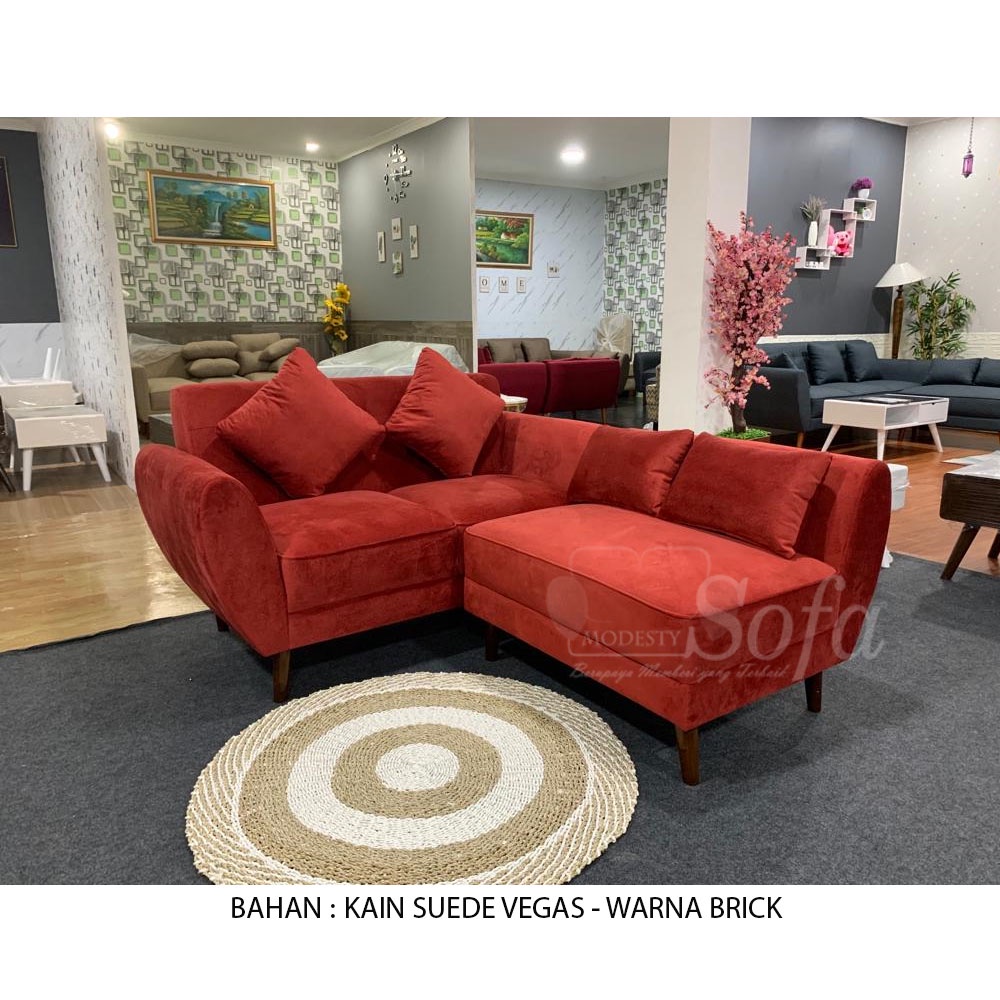 Jual Sofa Kekinian / Sofa Cantik / sofa Best Seller / sofa Minimalis / Sofa L 2 Seater Retro ...