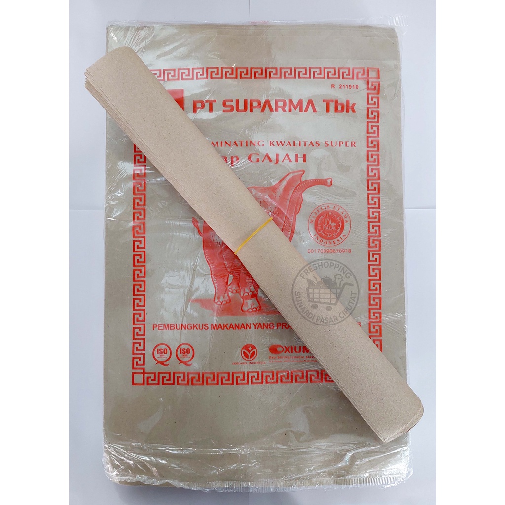 Jual Kertas nasi cap Gajah Merah / Kertas Nasi Cokelat Besar / Kertas ...