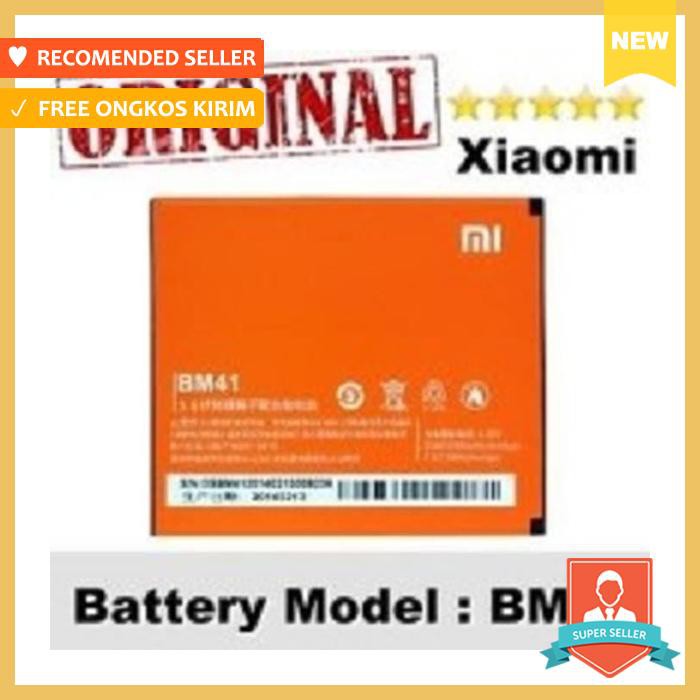 Jual baterai handphone - new battery xiaomi redmi 1s bm41 2000mah original - komponen handphone ...