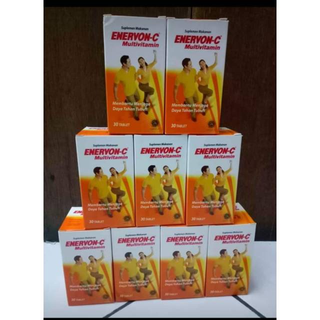 Jual Enervon-C 30 Tab/botol Multivitamin Vit.C 1000mg | Shopee Indonesia