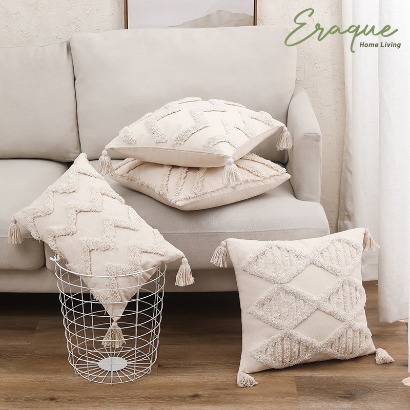 Jual Saga Cushion Cover / Sarung Bantal Sofa 45x45 cm Minimalis Macrame ...
