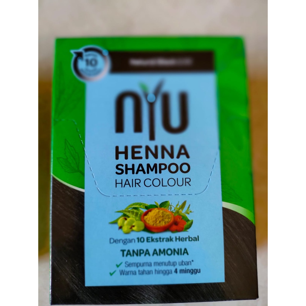 Jual NYU Henna Shampoo Hair Colour Sachet Pewarna Rambut 4pcs x 20ml ...