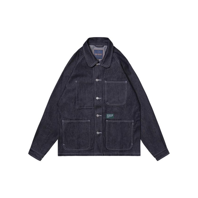 Jual pmp denim / badjatex - crutch chore coat denim | Shopee Indonesia