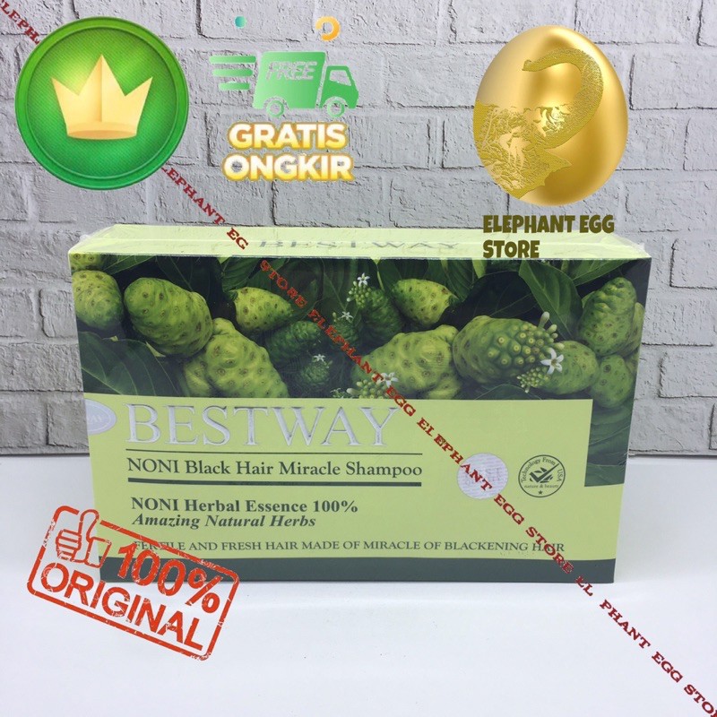 Jual BESTWAY NONI ORIGINAL Black Hair Miracle Shampoo / Cat Rambut ...