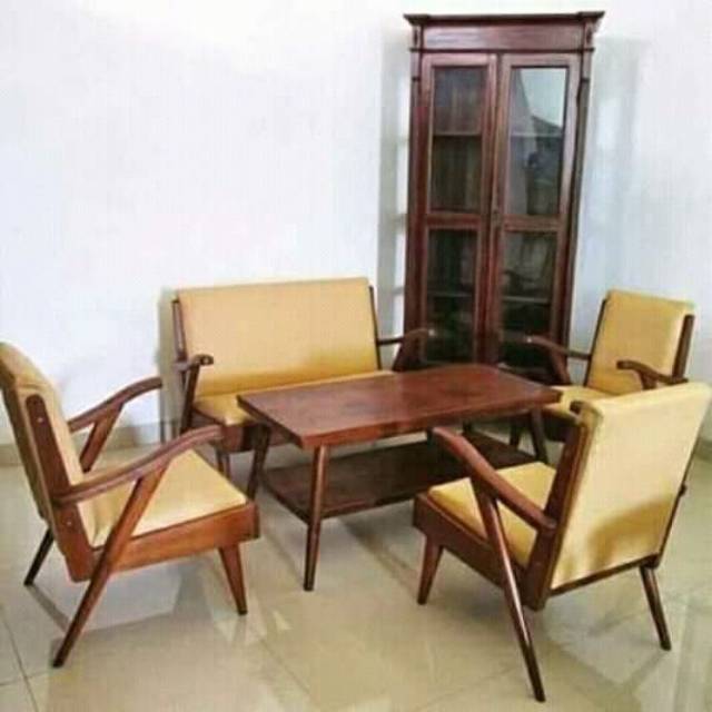 Jual Kursi tamu sofa minimalis retro antik mebel Jepara | Shopee Indonesia
