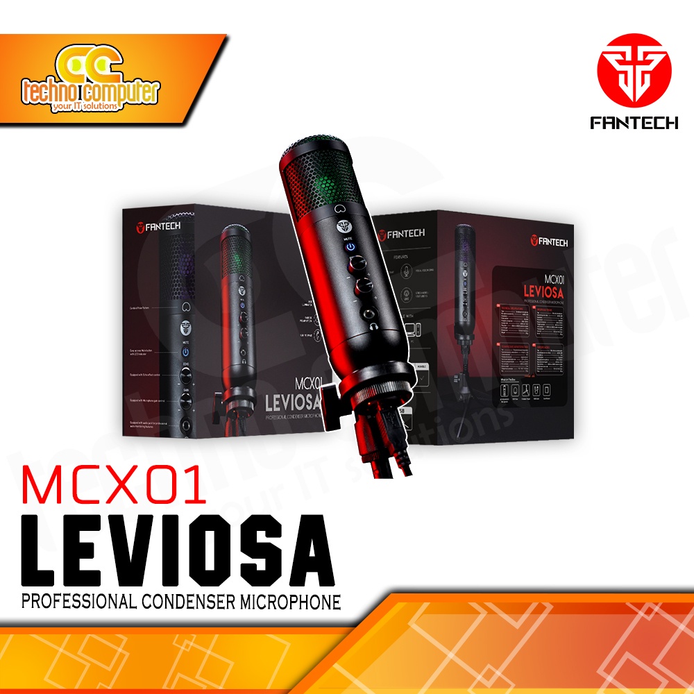 Jual MICROPHONE CONDENSER FANTECH MCX01 LEVIOSA Dynamic Microphone USB ...