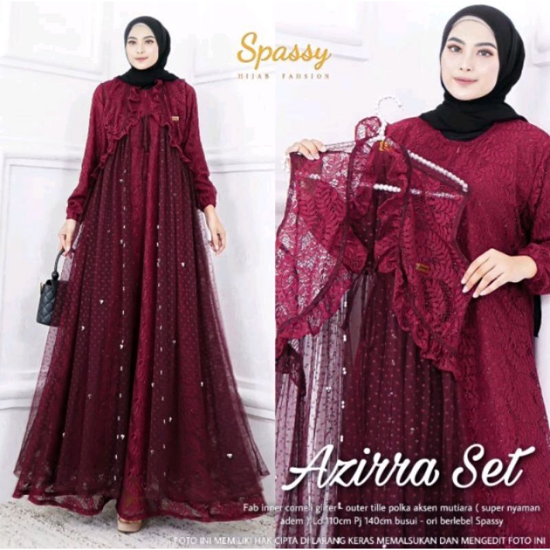 Jual AZIRRA GAMIS BRUKLAT PREMIUM READY STOK (PO HANYA 2HARI BUAT WAKTU ...