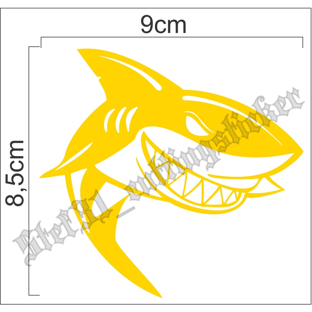 Jual Stiker cutting gambar hiu, sticker shark | Shopee Indonesia