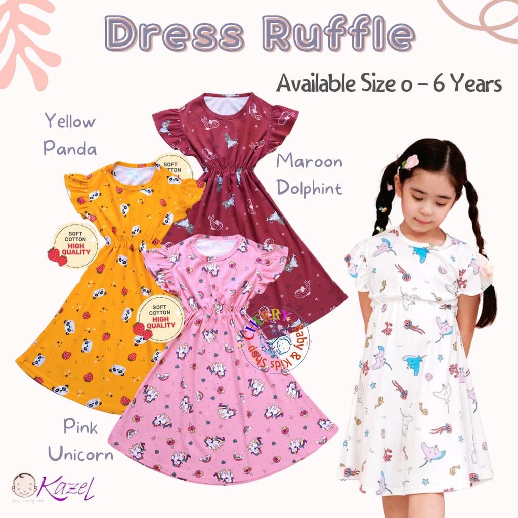 Jual Kazel x Zebe 0 - 12 Tahun Ruffle Dress Motif Dress Anak Perempuan ... Jual Kazel x Zebe 0 - 12 Tahun Ruffle Dress Motif Dress Anak Perempuan ...