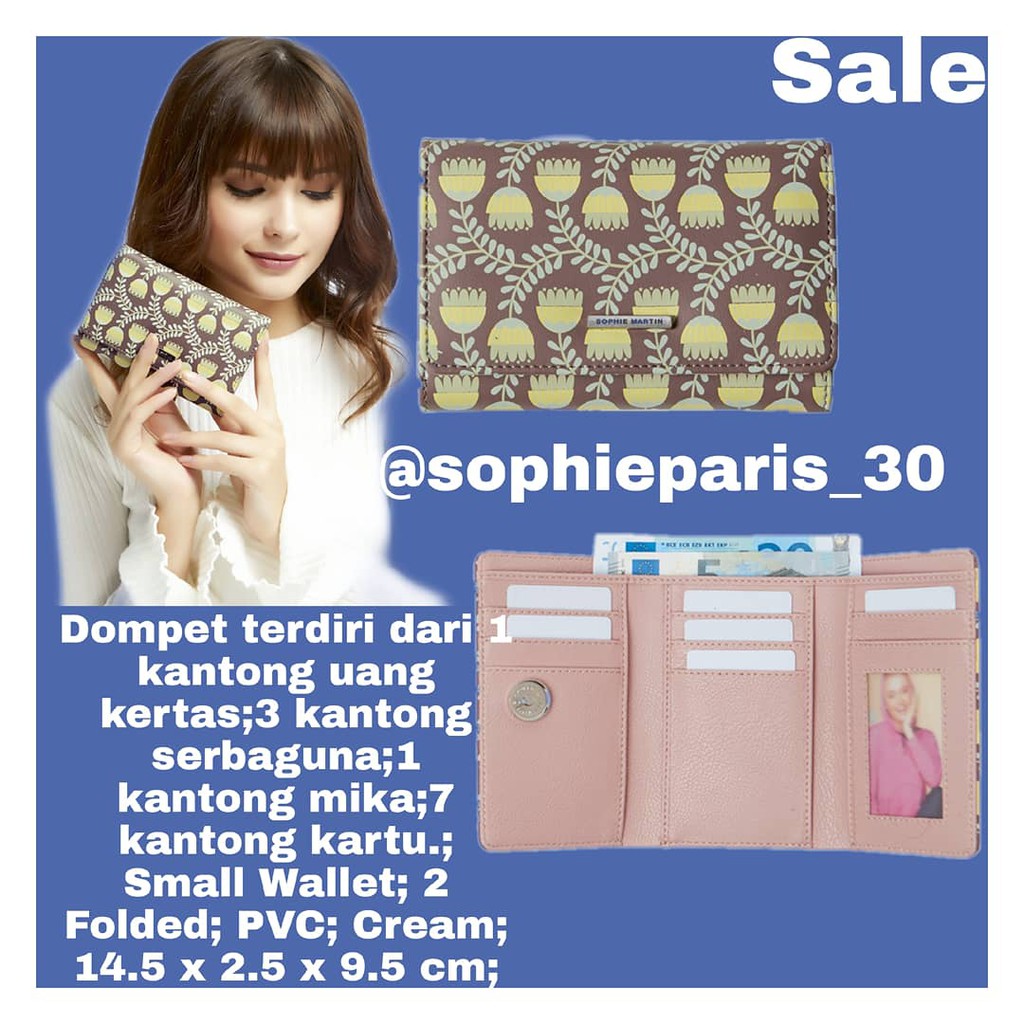 Jual DOMPET WANITA SOPHIE MARTIN KULIT MOTIF DAUN KECIL JASMINE W1630C7 ...