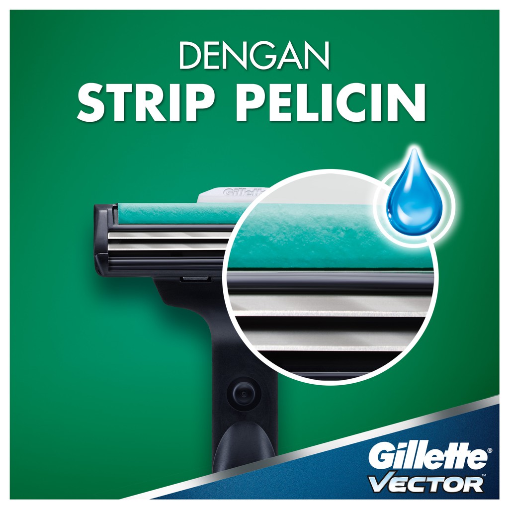 Jual Gillette Pencukur Vector 2 Mata Pisau Cukur | Shopee Indonesia