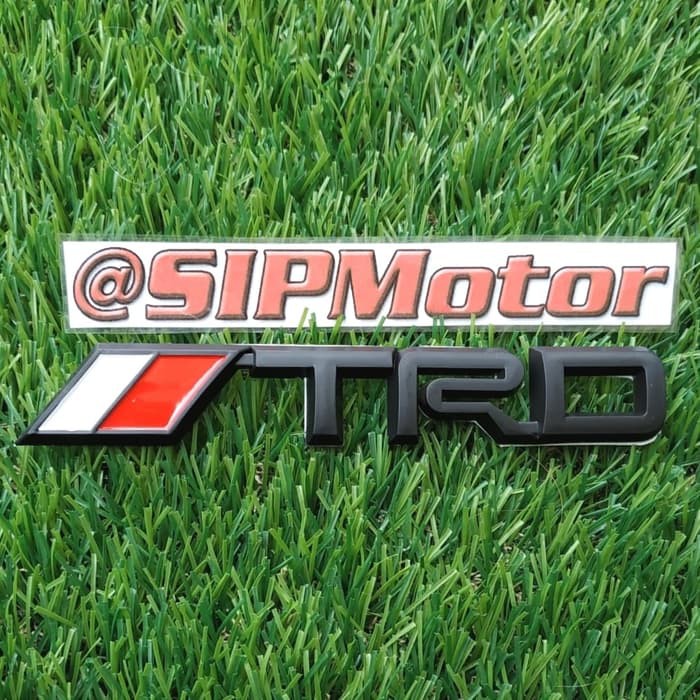 Jual Emblem Logo Mobil TRD Black Hitam Doff Bendera Merah Putih ...