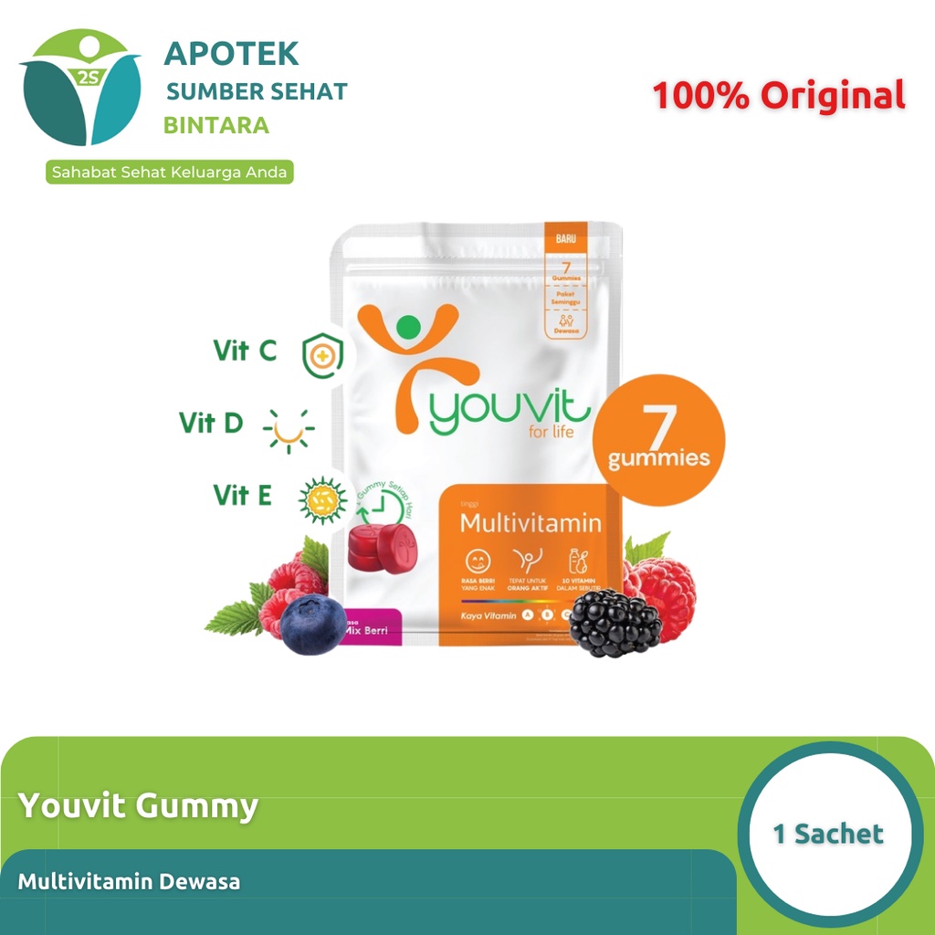 Jual Youvit Multivitamin Dewasa 1 Sachet | Shopee Indonesia
