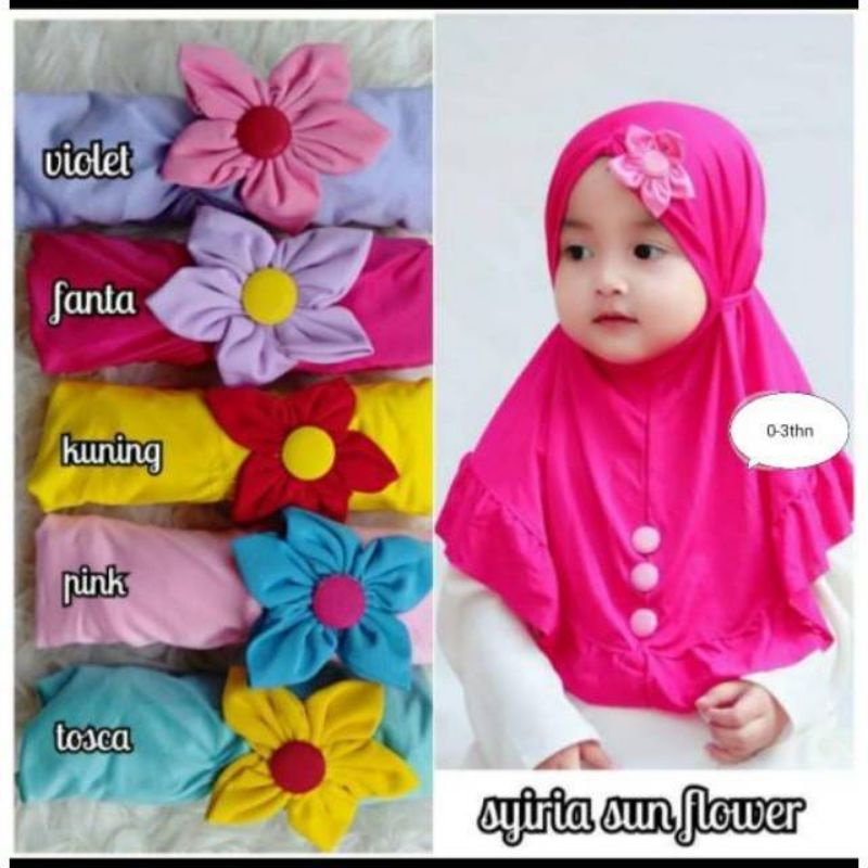 Jual JILBAB ANAK BALITA BUNGA KANCING | Shopee Indonesia