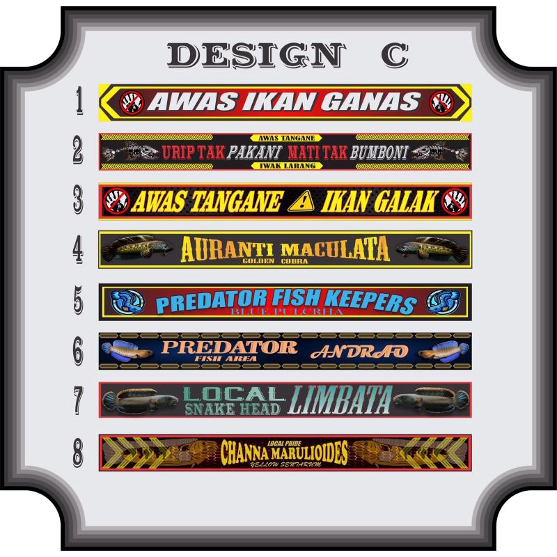Jual STICKER AKUARIUM IKAN CHANA PREDATOR FISH | Shopee Indonesia