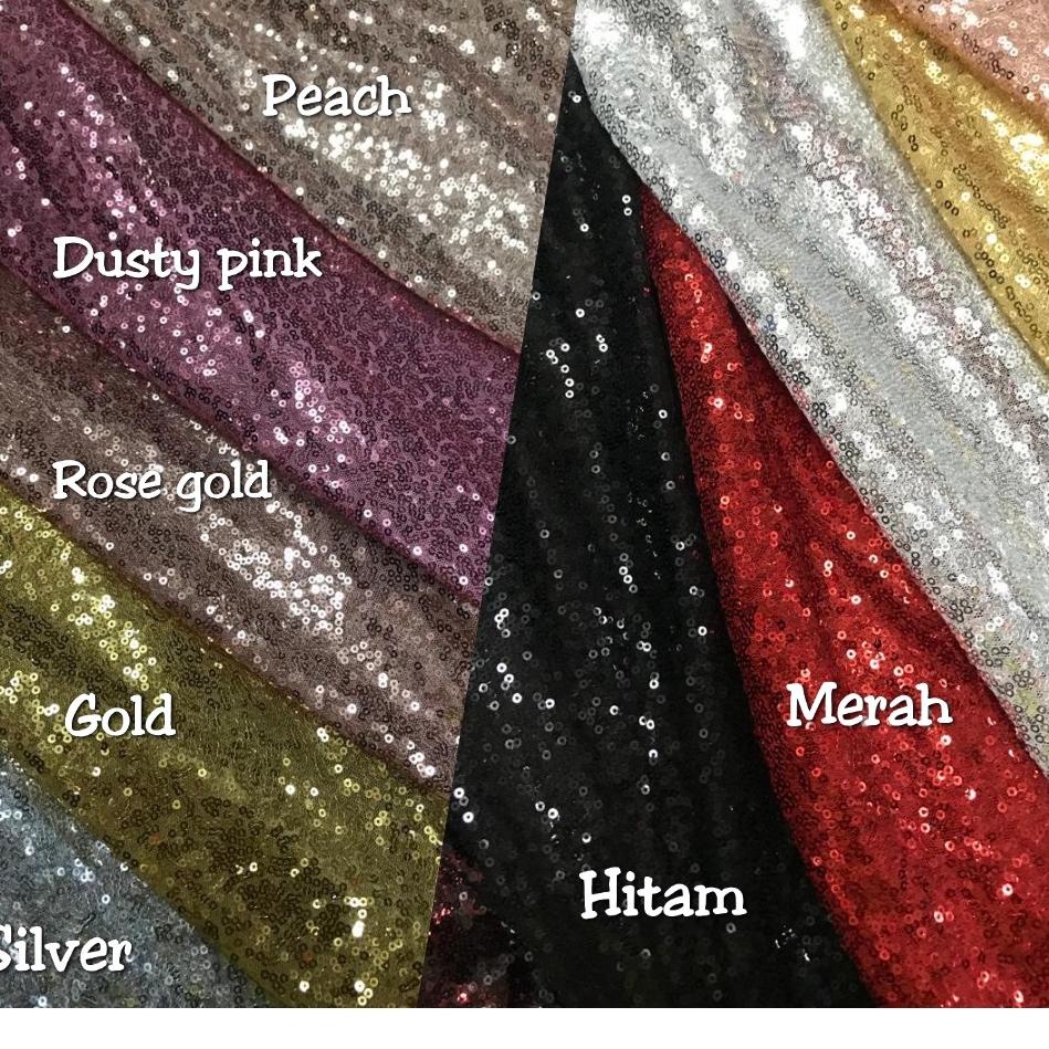 Jual [KODE ZJK] Kain Glitter Sequin Background Backdrop Dekorasi Hiasan ...