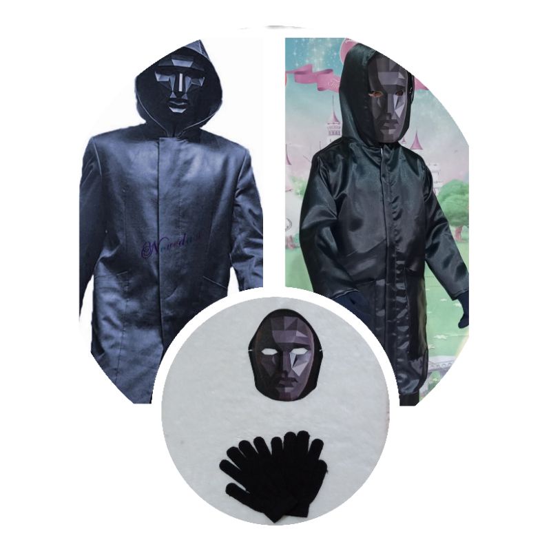 Jual Frontman Squid Game Kostum/Jubah Boss Ftontman Set Topeng Set ...